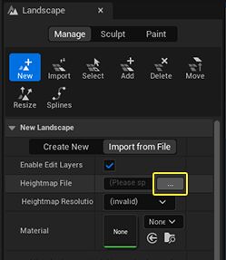 Select heightmap file